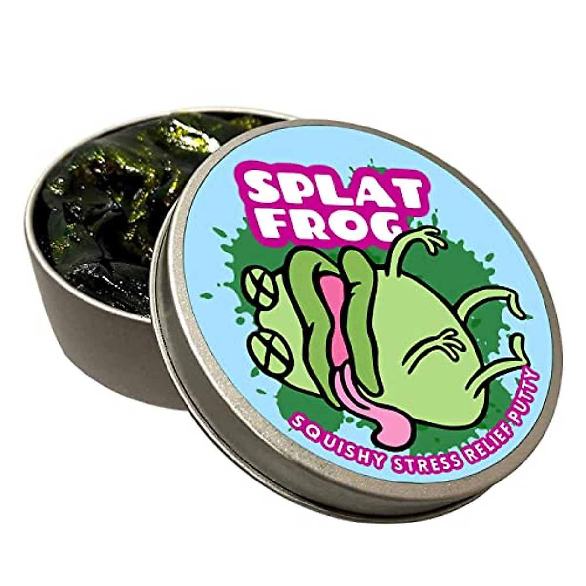 Splat Frog Putty Prank Gift - Funny Stress Toy for Boys and Girls - Chameleon Green Therapy Dough Stocking Stuffers, Easter Basket Fillers