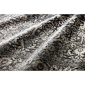 Loloi Emory Black/Ivory 5'-3" x 7'-7" Area Rug