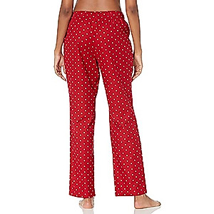 Amazon Essentials Women's Flannel Pajama Sleep Pant, Red White Dots, XX-Large