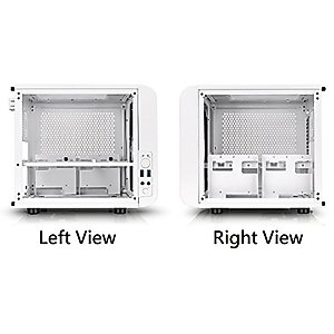 Thermaltake Core V1 Snow Edition SPCC Mini ITX Cube Computer Chassis CA-1B8-00S6WN-01, White