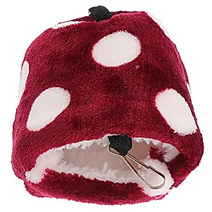 PATKAW Stuffed Animals Guinea Pig Bed M/14x13x7cm Winter Small Animals House Hamster Sleeping Bag Bunny Bed Guinea Pig Hideout ~Claret Guinea Pig Bedding