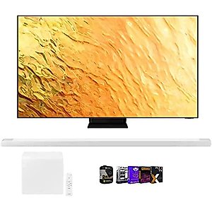 SAMSUNG QN65QN800B 65 Inch QN800B Neo QLED 8K Smart TV Bundle HW-S801B 3.1.2ch Soundbar, Audio Entertainment Essentials Bundle & 2 YR CPS Enhanced Protection Pack