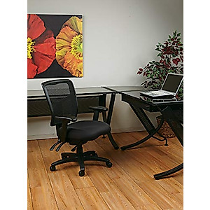 Office Star ProGrid Breathable Mesh Manager's Office Chair with Adjustable Seat Height, Multi-Function Tilt Control and Seat Slider, High Back, Coal FreeFlex Fabric