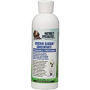 Nature's Specialties Quicker Slicker Ready to Use Detangling and Conditioning Spray, Natural Choice for Professional Groomers, Helps Restore Moisture, Made in USA, 8 oz