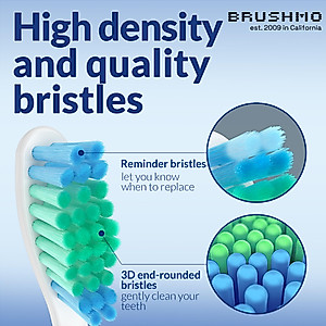 Brushmo SimplyClean and ProResults Compatible for Philips Sonicare Replacement Toothbrush Heads HX6013 HX6015 Exceptional Clean for Better Gum Health and Removes More Plaque, White, BM618, 8pk