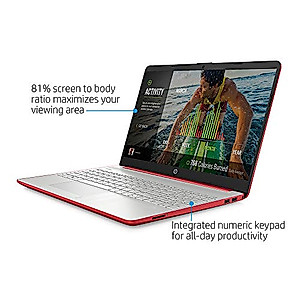 2021 HP Pavilion 15.6" HD Laptop Computer, Intel Dual-core Pentium Processor, 16GB RAM, 512GB SSD, HD Webcam, Intel UHD Graphics 605, Bluetooth, USB-C, Windows 10 S, Red, 32GB SnowBell USB Card