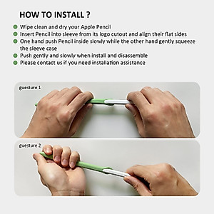 Slim Soft Silicone Sleeve Case Compatible with Apple Pencil 2nd Generation Only, Protective Grip Cover Skin for iPad Apple Pencil 2nd Gen (White)