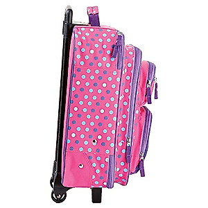 Lillian Vernon Personalized Rolling Luggage for Kids 3-D Butterfly Design, 5" x 12" x 20"H