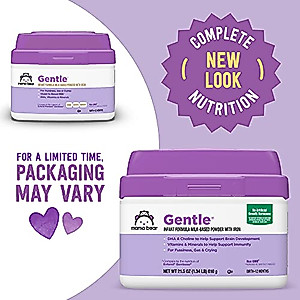 Amazon Brand - Mama Bear Gentle Baby Formula Milk-Based Powder with Iron, Complete Nutrition, Easy to Digest, 21.5 Ounce