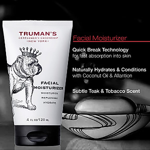 Truman's Gentlemen's Groomers - Men's Facial Moisturizer - Fixes Dry Skin, Rich in Vitamin B to Reduce Inflammation, Cooling Eucalyptus oil 4oz