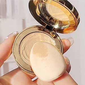 24 PACK Mini Triangle Powder Puff Makeup Pads Beauty Blender Sponges for Face Profusion Liquid Blush Beauty Blender Puff (Pink + Black + Blue + White)