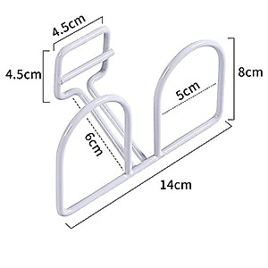 Hanging Shoes Rack, Strong Self Adhesive Shoes Holder Storage Organizer, Door Shoe Hangers Shoe Shelf Holder, Shoe Rack Hanging Over the Wall for Hanging on the Door, Bathroom, Kitchen(5 Pack)