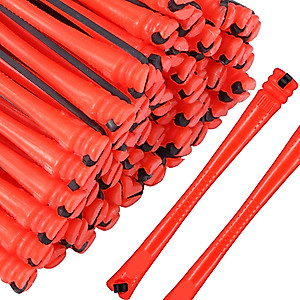 WILLBOND 60 Pcs Perm Rods Natural Long Short Hair Perm Rods with Elastic Rubber Band Non Slip Plastic Perming Cold Wave Kit for Women Hairdressing Styling Tool(0.2 Inch,Red)
