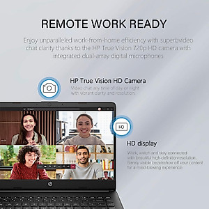 HP 14 Laptop, Intel Celeron N4020, 32GB RAM, 64 GB Storage, 14-inch HD Touchscreen, Intel UHD Graphics 600, Windows 11, Thin & Portable, 4K Graphics, One Year of Microsoft 365, Jet Black