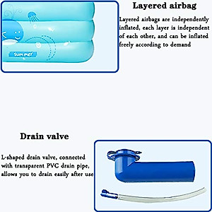 Priority Culture Inflatable Swimming Pool Family Lounge Pool,Creative Cartoon Children's Entertainment Paddling Pool, Garden Thickened Three-Layer Inflatable Swimming Pool, Summer Water Party