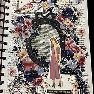 Diuhofart Textured Mesh Fabrics for Junk Journals, Handmade Decorative Scrapbook Materials for Crafts, Art Journaling, Scrapbooking, Collage 10 Sheets