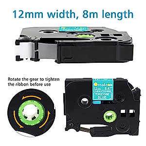 Greateam Label Tape 12mm Compatible with Brother TZe TZ Tape TZe-335/T535/MQL35, P-Touch 12mm 0.47 Inch Label Maker Tape Use for Brother P-Touch PT-D210 PT-D400 PT-D600 PT-H110 PT-1280 PT1290, 3-Pack