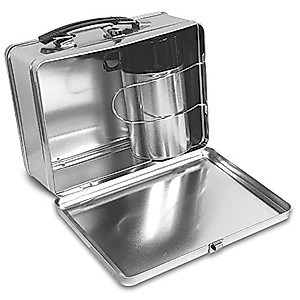 Plain Metal Lunch Box and Bottle