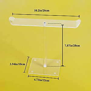 LOVNFC Headband Holder, Hair Accessories Organizer Acrylic Clear Hairband Hair Hoop Display Stand with for Girls Women