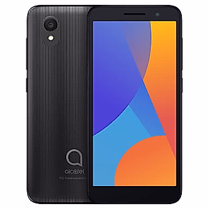 Alcatel 1 (2021) 4G LTE Unlocked 5 inch 5MP Flash 5033E Quad Core Factory Unlocked Worldwide (NOT VERIZON Boost Cricket) Desbloqueado Android 11 (32GB, Volcano Black)
