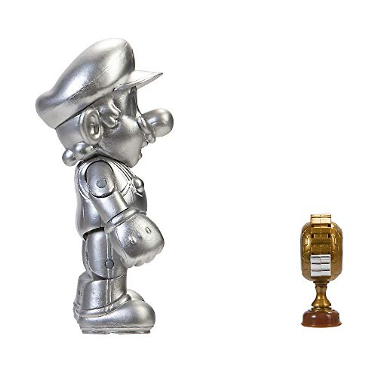World of Nintendo 4" Metal Mario with Trophy Toy Figure
