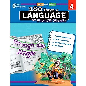 Shell Education 180 Days of Language for Fourth Grade (180 Days of Practice)