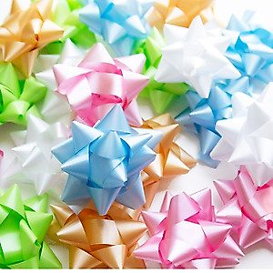 Assorted Pastel Satin Gift Bows, 20 Pack