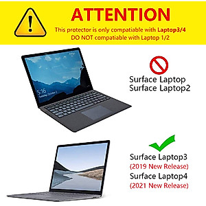 XISICIAO Full Size Keyboard Palm Rest Cover for Microsoft Surface Laptop 3/4/5 Palm Pads Wrist Rests Film Protector,Avoid Stain for 13.5 Inch Laptop(US Layout) (Black for Laptop 3/4/5 13.5 inch)