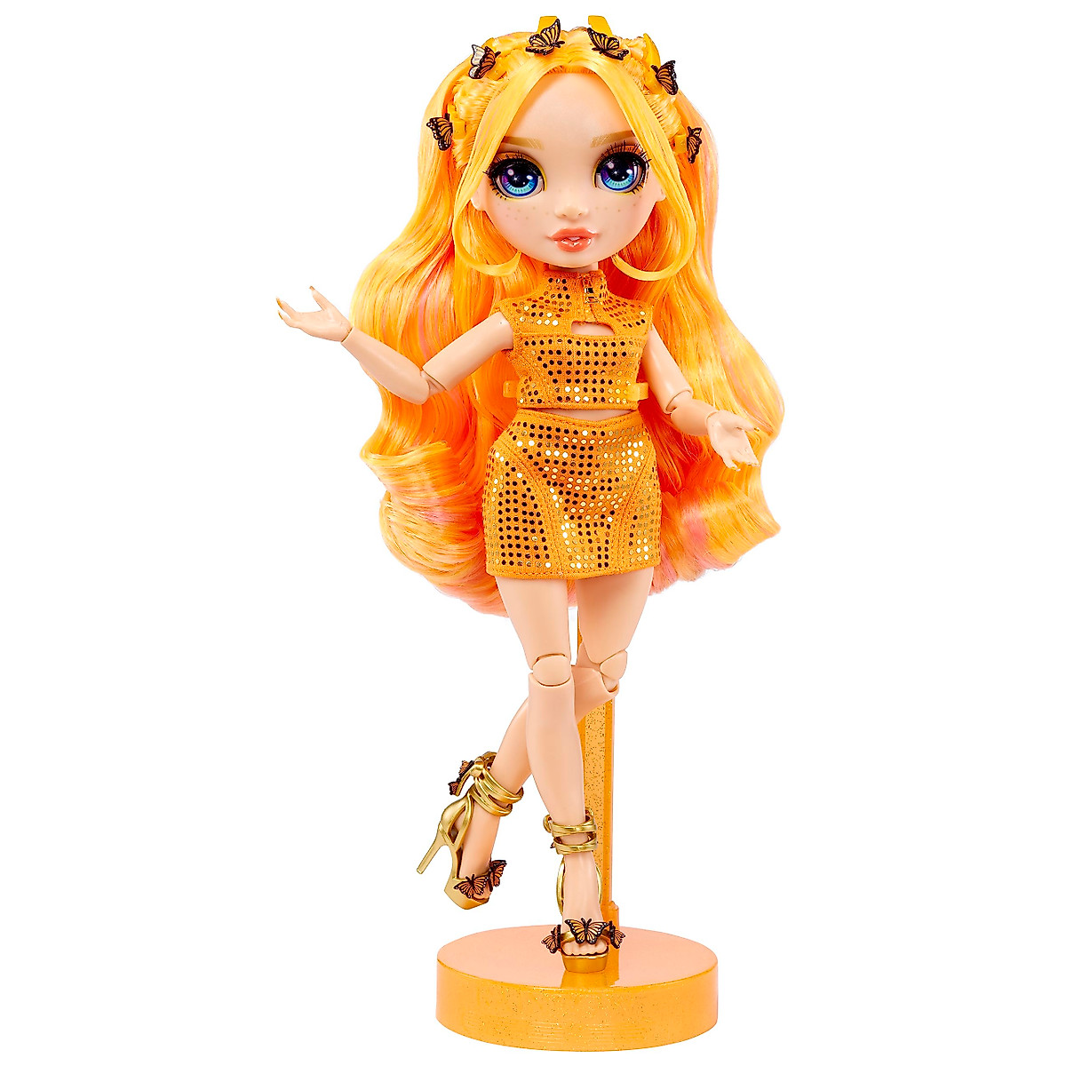 Rainbow High Fantastic Fashion Poppy Rowan - Orange 11” Fashion Doll and Playset with 2 Complete Doll Outfits, and Fashion Play Accessories, Great Gift for Kids 4-12 Years Old