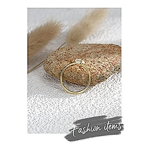 Dainty Opal Promise Band Ring for Women 14K Gold Plated Cute Oval White Fire Opal Birthstone Statement Stackable Finger Rings Comfort Fit Fashion Birthday Wedding Holiday Mother's Day Jewelry Gift (8)