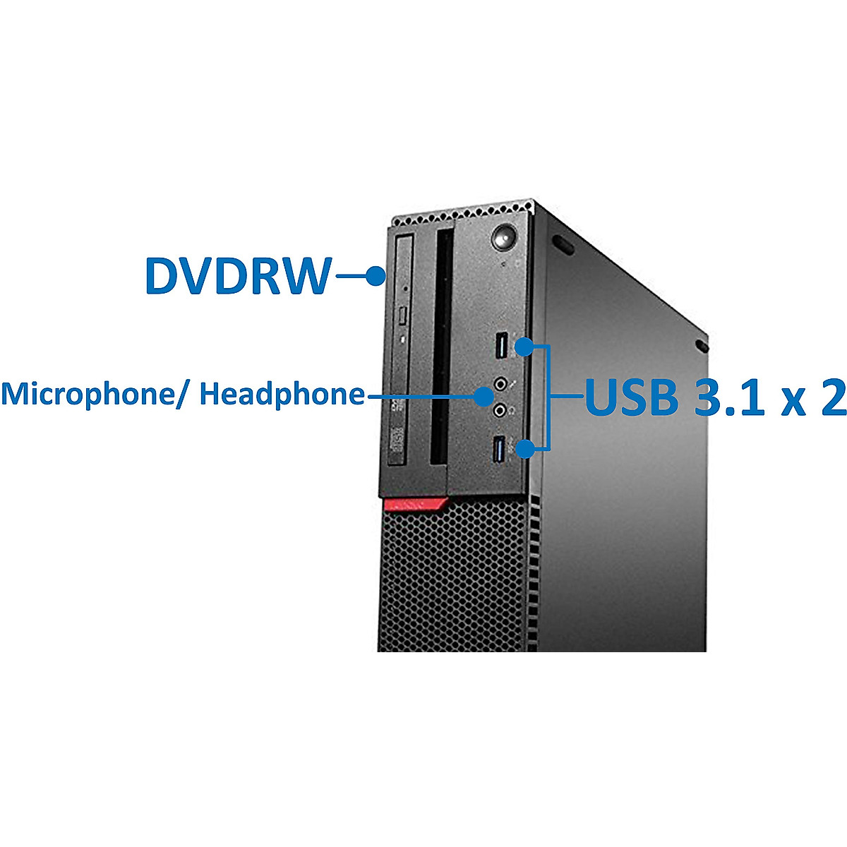 Lenovo ThinkCentre M900 SFF Desktop Computer, Intel Core i5-6500 Upto 3.6GHz, 8GB RAM, 1TB SSD, 4K 2-Monitor Support DisplayPort, HDMI, DVD-RW, AC Wi-Fi, Bluetooth - Windows 10 Pro (RENEWED)