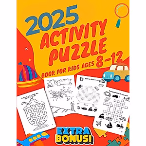 Ultimate Activity Puzzle Book for Kids Ages 8-12 Years: Mazes, Word Search, Dot to Dot, Word Scramble, Tic Tac Toe, Crossword, Sudoku (Activity Books For Kids)