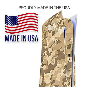 ITS A Skin Skins Compatible with Sony Playstation 5 Console Disc Edition - Protective Decal Overlay Stickers wrap Cover - Brown Desert Camo Camouflage