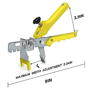 Tile Leveling System with Tile Plier - 300-Piece Tile Spacers Clips and 100-Piece Reusable Wedges - Tile Tools Set for Stone Installation (1/8 Inch Tile Spacers)