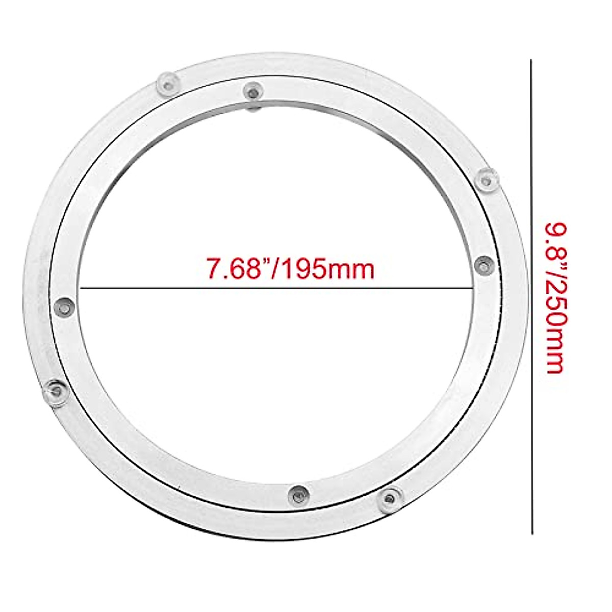 Aluminium Alloy Turntable Bearing, Heavy Duty Swivel Turntable Lazy Susan Rotating Bearing Turntable Round Dining Table Smooth Swivel Plate Hardware, 10''