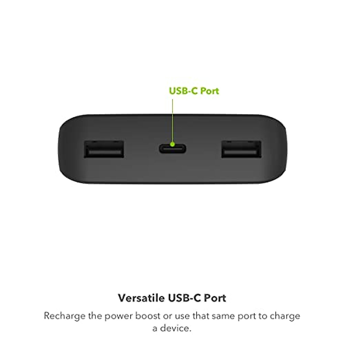 mophie Power Boost XL (20K)- Black - PowerStation containing Large Internal Battery and Versatile USB-C Port