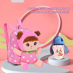 Suerico Cute Toddler Backpack Plush Doll Toy Snack Travel Bag Preschool Shoulder Bag Gift for Kid