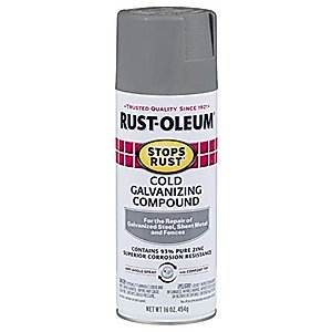 RUST-OLEUM COld Galvanizing Compound, Grays Flat Silver , 16oz. - 7785-830