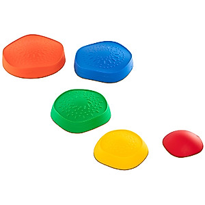 BEJOY Balance Stepping Stones for Kids Portable Stepping Blocks with Non-Slip Rubber Grips River Stones Indoor & Outdoor Toy for Kids 5 pcs