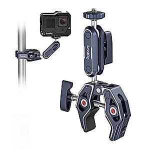 SmallRig Super Clamp Ballhead Magic Arm Camera Clamp, Crab-Shaped Monitor Clamp with 1/4"-20, 3/8"-16 Threaded Holes for Gopro/DSLR Camera/Stabilizer - 3757