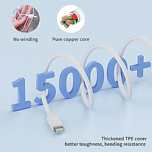 IDISON iPhone Charger 3 Pack 6FT,[MFi Certified] USB to iPhone Cable Fast Charging iPhone Charger Cord Compatible with iPhone 14 13 12 11 Pro Max XR XS X 8 7 6 Plus SE and More