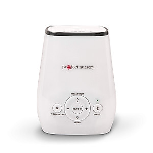 Project Nursery Portable and Table Top Sleep Soother, White Noise Sound Machine and Night Light, 4-in-1 Sound Soother with Projector, Nightlight and Timer