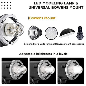 Flashpoint XPLOR 600 R2 Battery Powered Photo Studio Strobe Portable Monolight,Bowens Mount,600Ws 2.4GHz w/8700mAh Li-ion Battery,1/8000HSS 450 Full Power Flashes for Outdoor Strobe Light Photography