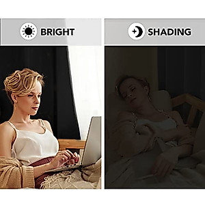 Deconovo Solid Thermal Insulated Grommet Blackout Curtains/Drapes for Bedroom and Living Room (2 Panels Set, 42 inches Wide by 63 inches Long, Black)