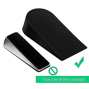 EIOUMAX Big Door Stopper, Heavy Duty Rubber Door Stop Wedge,Multi Surface Design,Non-Scratching Door Stop 2 Pack