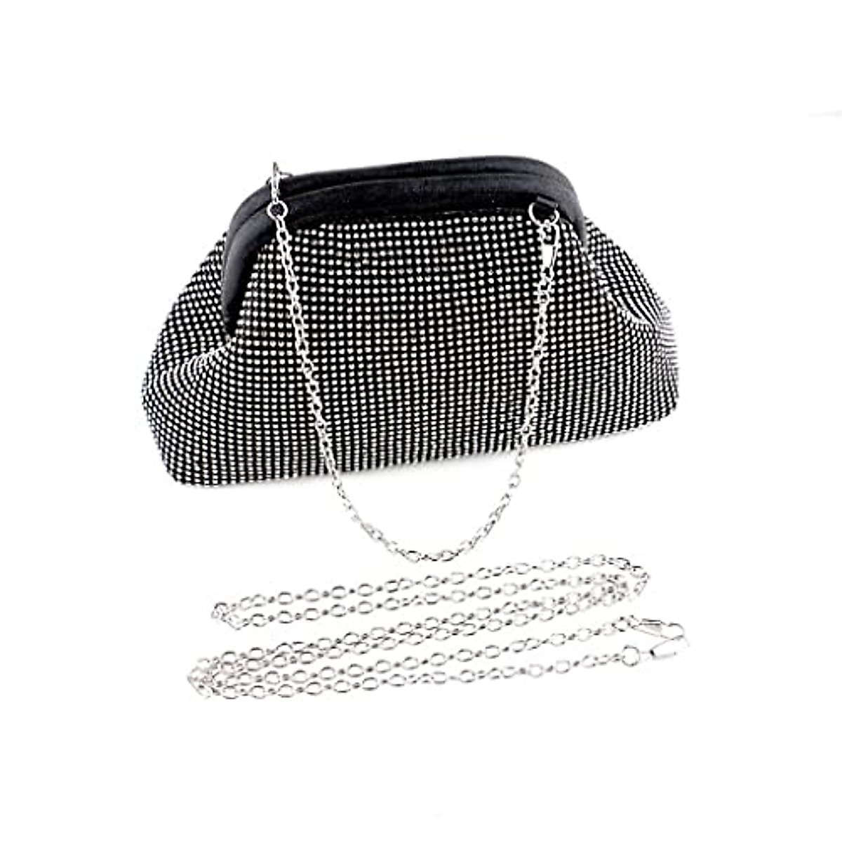 LEPSJGC Hobos Design Rhinestones Women Evening Bags Golden Soft Rhinestones Clutches Party Diamonds Shoulder Handbags (Color : D, Size