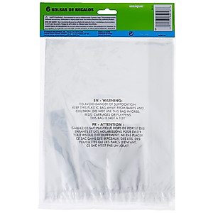 Unique Large Cellophane Bags, 20" x 16", Clear