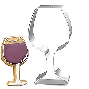 1 PC Wine Glass Cookie Cutter - Classic Goblet Wine Glass Cookie Cutter Mini Cookie Cutters Valentine Cookie Cutters for Kitchen Baking Small Cookie Cutters Shapes Baking