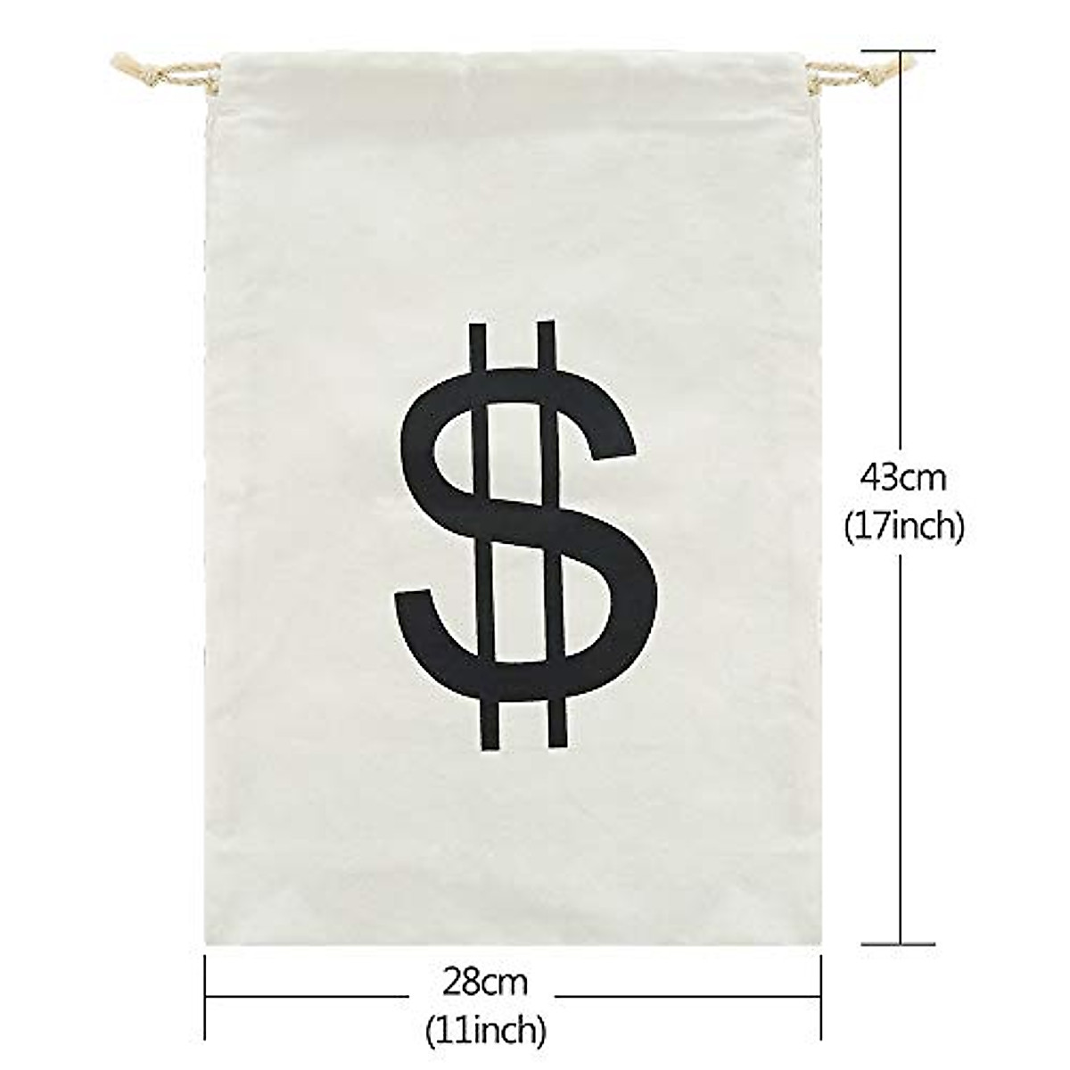 Auihiay 4 Pieces Robber Costume Set Include Canvas Dollar Sign Money Bag Bandit Eye Mask Knit Beanie Cap Gloves for Halloween Cosplay Burglar Theme Party