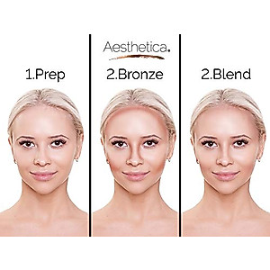 Aesthetica Sunset Bronzer Powder - Matte Bronzing Powder Makeup Contouring Powder - Vegan & Cruelty Free